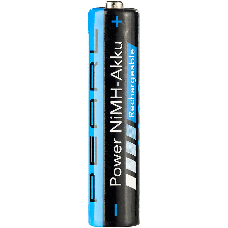 PEARL Akku AAA: 1100 mAh NiMH-Akkus AAA Micro 4er-Set (Accu AAA, AAA ...